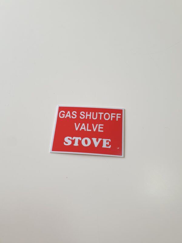 Gas Shut Off Valve Stove Signage - Isobel Gas